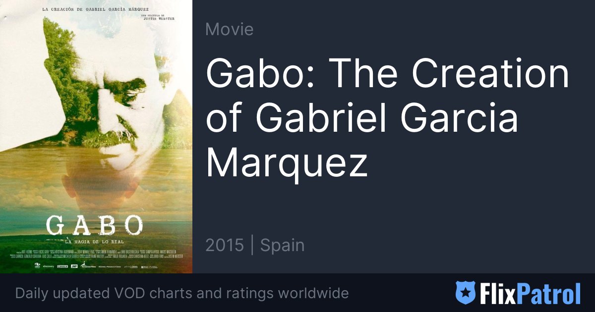 Gabo: The Creation of Gabriel Garcia Marquez • FlixPatrol Gabo: The Creation of Gabriel Garcia Marquez • FlixPatrol